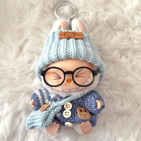 Toys | Labubu Clothes Labubu Knitted Winter Outfit Blue 4 In 1 | Poshmark